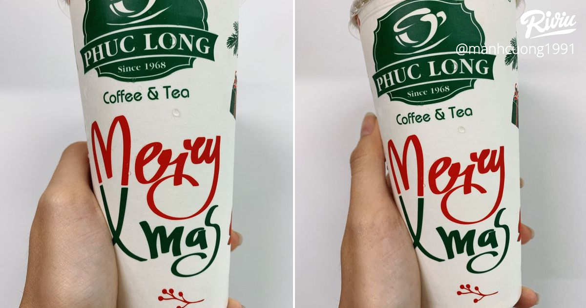 Thưởng thức ly Phúc Long version christmas | riviu.vn
