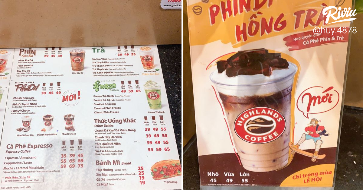 Highlands coffee - lựa chọn của nhiều độ tuổi và ngành nghề | riviu.vn