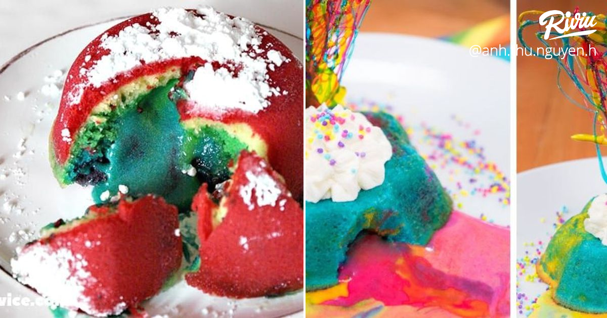 Rainbow Lava Cake | riviu.vn