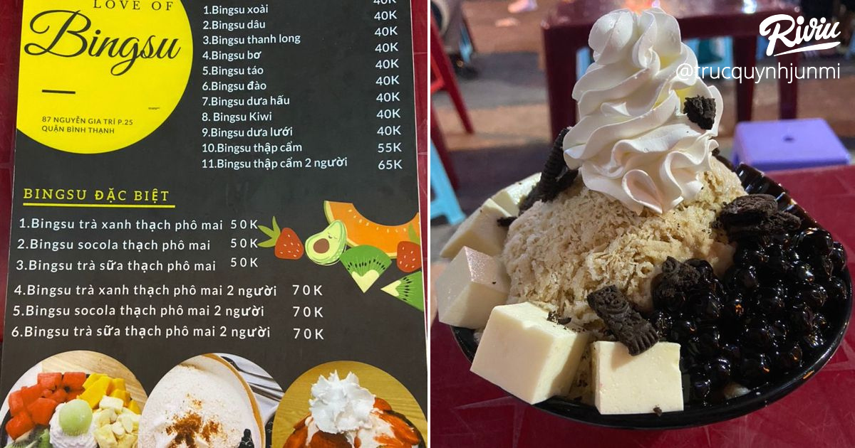 Bingsu lề đường siêu ngon | riviu.vn